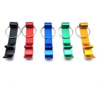 China Wholesale aluminum alloy bottle opener keychain  metal beer bottle opener keychain for sale