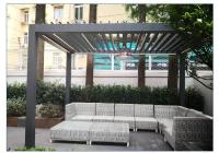 China Outdoor Motorized Aluminium Pergola with Custom Bioclimatic Design and LED Lights for sale
