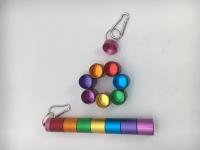 China Colorful  keychain pillbox 7 days  Medicine Case Metal Pill Box Organizer for sale
