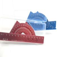 China New Design Metal Ruler Set Math Set Includes Protractor Triangle Rulers Straight Rulers For School for sale