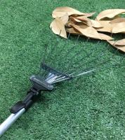 China Telescoping Stainless Steel Rake Collapsing Garden and Leaf Rake with Extendable Handle for sale