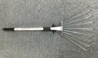 China Telescoping Stainless Steel Rake Collapsing Garden and Leaf Rake with Extendable Handle for sale