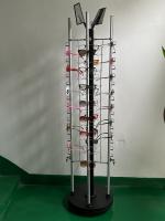 China Aluminum Turntable Glasses Display Stands Rack Holder with Lock and Mirror of 64/96 Set Sunglasses for Glasses Store for sale