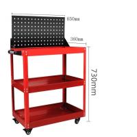 China 3 Tiers Solid Metal Rolling Tool Cart Trolley Utility Cart with Wheels for Workshop and Garage for sale