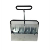 China Garden Planting Tool Quad Soil Blocker with Comfortable Handle and Galvanized Finishing for sale