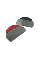 China Different Colors PP Handle Half Round Shape Dough Scraper  Cutter with Scale Stainless Steel Dough Scraper for sale