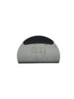 China Different Colors PP Handle Half Round Shape Dough Scraper  Cutter with Scale Stainless Steel Dough Scraper for sale
