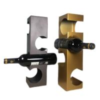 China Creative and high quality geometric shape wine rack display metal wine holder decor for sale