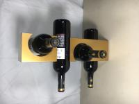 China Creative and high quality geometric shape wine rack display metal wine holder decor for sale