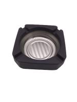 China 9*9*3cm Modern Design Multi-Functional Stainless Steel Ashtray for Car Custom Logo for sale