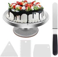 China Cake Tools Stands Customized 12 Inches Aluminum Alloy Cake Turntable for Decorating for sale