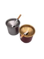 China Indoor Creative Gifts Custom Funnel Type Anti-Fly Ash Stainless Cigar Ashtray 7.6*7cm for sale
