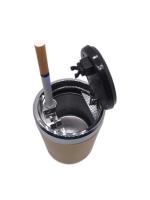 China Inflaming Retarding Car Ashtray Cup Holder with LED Lighter Portable Detachable Metal for sale