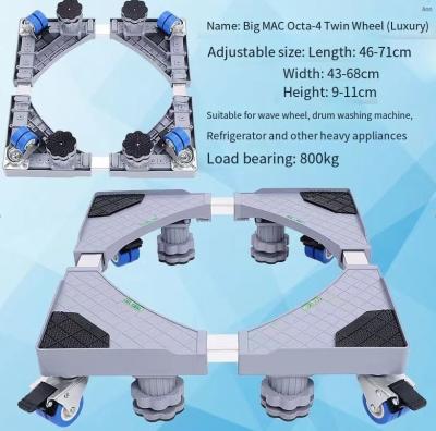 China Heavy-Duty Multi-Functional Appliance Base Stand with 4 Dual-Wheels and 4 Feet - 1000kg Capacity, 410-680mm Adjustable for sale