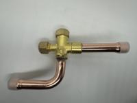 China Brass HVAC Service Valve for Vehicle AC Systems - 1/4