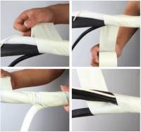 China PVC Air Conditioner Wrap Tape 0.2mm x 60mm x 17.2m Non-Adhesive Insulation Protection Yellow Grade A for sale