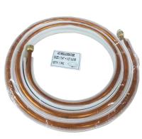 China 2-Side Wave AC Copper Connecting Tube 3M Length with 0.61mm/0.71mm Wall Thickness and 3/8-5/8