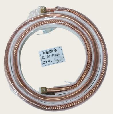 China 2-Side Wave AC Copper Connecting Tube 3M Length with 0.61mm/0.71mm Wall Thickness and 3/8-5/8