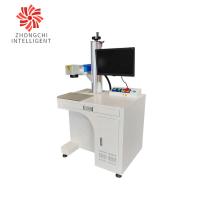China 20W 30W Fiber Laser Marking Machine Metal Engraver 100*100mm White Black for sale