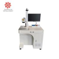 China 20W 30W Fiber Laser Marking Machine Metal Engraver 100*100mm White Black for sale