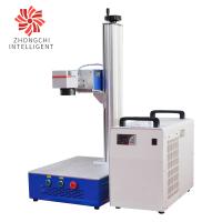 China 50W 20W 30W Portable Fiber Laser Engraving Machine / Mini Desktop Metal Engraving Printer for sale