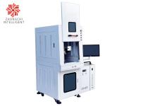 China 0.01mm Cable Laser Marking Machine 100*100mm Leather CNC Laser Engraver for sale