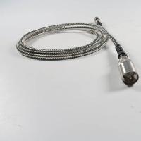 China Armored Stainless Steel Ultrasound Transducer Cable BNC to UHF 6 ft for Flaw Detector for sale