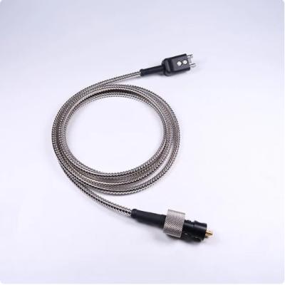 China Dual Armored Cable GE C123 High Temperature Probe Cable for DA590 Ultrasonic Transducer 4ft for sale