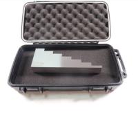 China 7 Step Ultrasonic Calibration Block 1018 Steel Test Block 5-50mm with Certificate and Suitcase for sale