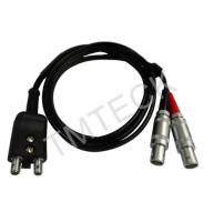 China Ultrasonic Dual Cable 1.5m LEMO00 Plug to Dual Lemo1 for NDT Equipment for sale