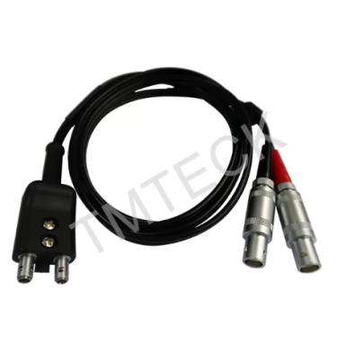 China Ultrasonic Dual Cable 1.5m LEMO00 Plug to Dual Lemo1 for NDT Equipment for sale