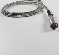 China Armored Stainless Steel Ultrasound Transducer Cable Lemo00 to UHF 1m for sale