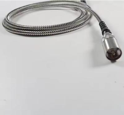 China Armored Stainless Steel Ultrasound Transducer Cable Lemo00 to UHF 1m for sale