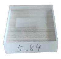 China Optical Glass Roughness Test Reference Block Ra 0.1-6.4um Multi-Engraved Lines Square Wave for sale
