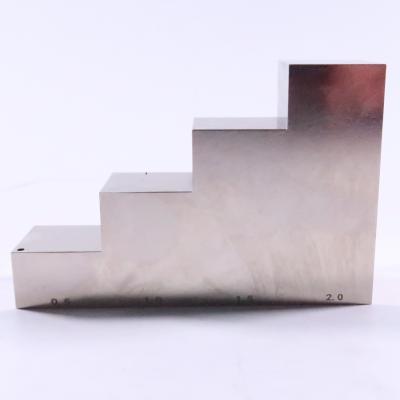 China Nickel-plated 1018 Steel 4 Step Calibration Block with 0.5-1.0-1.5-2.0 Inch Thickness for Ultrasonic Testing for sale