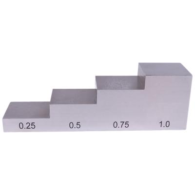 China 4 Step Ultrasonic Calibration Block with 0.25-0.5-0.75-1.0 Inch Thickness and Various Materials for sale