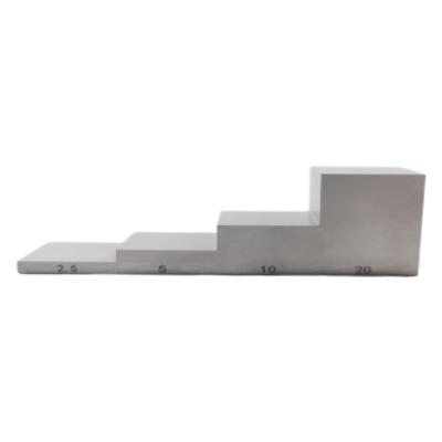 China 6063 Aluminum 4 Step Calibration Block with 2.5-5-10-20mm Thickness for Ultrasonic Testing for sale