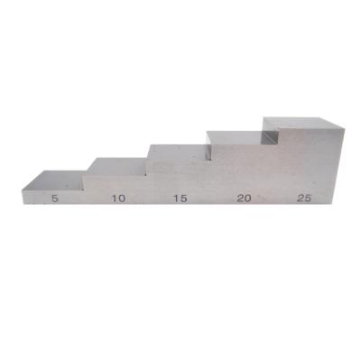 China 5 Step Ultrasonic Calibration Block with 5-10-15-20-25MM Thickness and Various Materials for sale