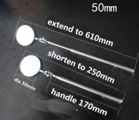 China Telescopic Inspection Mirror with 50mm Diameter Head and Pen Clip for Industrial Maintenance for sale