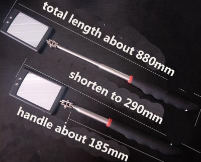 China LED Telescopic Inspection Mirror 3X Magnification 18 Inch Extendable Handle for sale