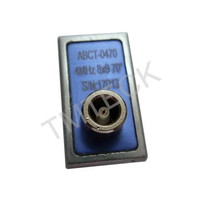 China Angle Beam Ultrasonic Transducer Probe 2MHz 4MHz 8x9mm 45 60 70 Degree Top Mounted for sale
