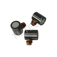 China 303 Stainless Steel Ultrasonic Transducer for Single Element Contact Longitudinal Waves with 6mm Knurled Grip and Microdot Connector for sale