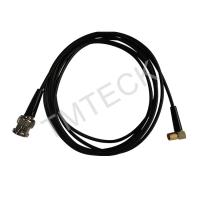 China Black Ultrasonic Flaw Detector Single Cable 1.5m BNC to 90 Degree Microdot 50 Ohm for sale