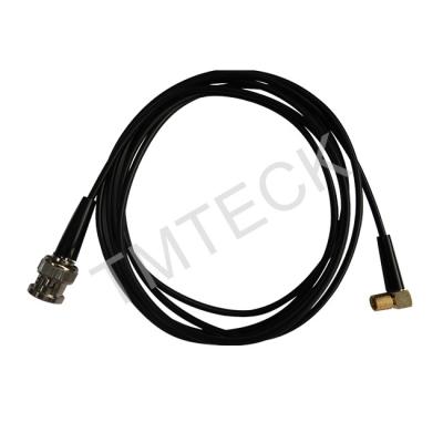 China Black Ultrasonic Flaw Detector Single Cable 1.5m BNC to 90 Degree Microdot 50 Ohm for sale