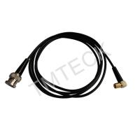 China Black Ultrasonic Flaw Detector Single Cable 1.5m BNC to 90 Degree Microdot 50 Ohm for sale