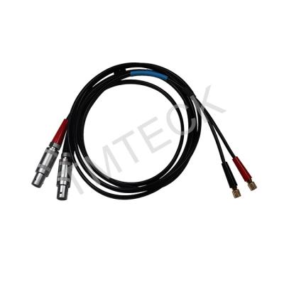 China SEKM2 Ultrasonic Lemo1 To Microdot Cable Krautkramer SEKM2 Dual RG-174 Cable for sale