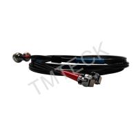 China Black Ultrasonic Flaw Detector Dual BNC to 90 Degree Lemo00 Cable 2m Length for sale