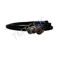 China Black Ultrasonic Flaw Detector Dual BNC to 90 Degree Lemo00 Cable 2m Length for sale