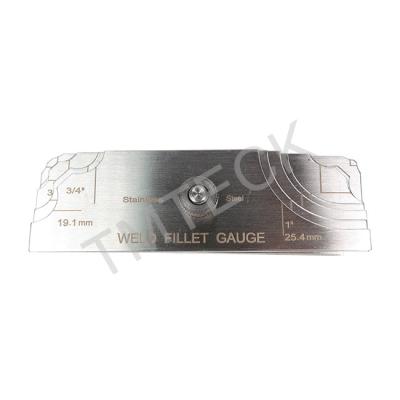 China MG-11 7-Piece Fillet Weld Inspection Gauge Set with MM/INCH Dual Measurement for Quality Control for sale