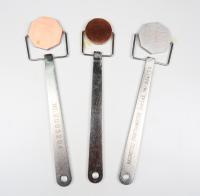 China Brass Surface Magnetic Particle Testing Indicators - 3 Standard Models with 4-8 Triangular Pieces for NDT Inspection for sale